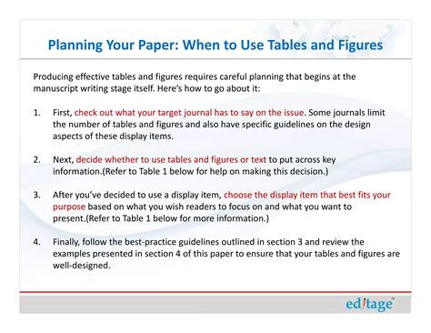 How To Use Figures And Tables Effectively To Present Your Research