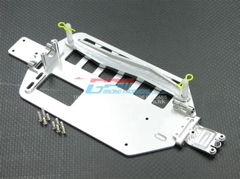 ASSOCIATED RC 18T ALLOY FULL SET CHASSIS WITH ALLOY MOUNTS STRAP BATTERY PLATE SCREWS