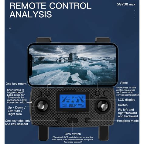 SG908 Max GPS 3-Axis Gimbal 360 Obstacle Avoidance RC Drone with RP ...