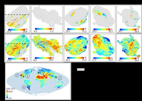 Spatial Pattern Of Original And Gap Filled Lsts In Five Representative