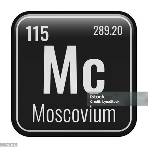 Moscovium Symbol Chemical Element Of The Periodic Table Vector