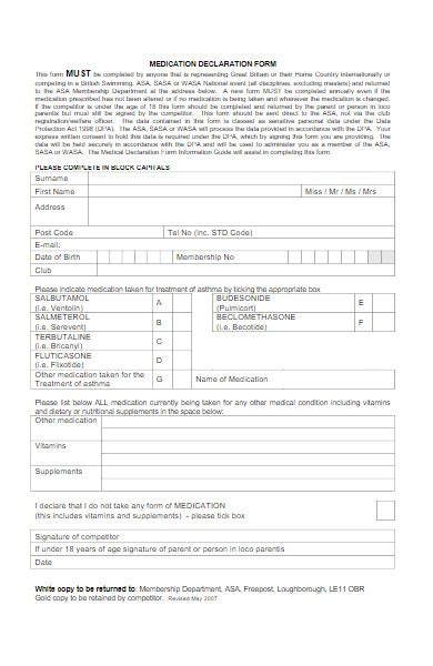 Free 50 Medical Declaration Forms Download How To Create Guide Tips