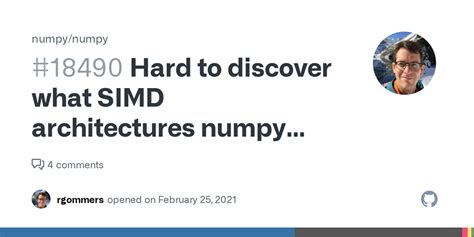 hard to discover what simd architectures numpy was compiled with · issue 18490 · numpy numpy