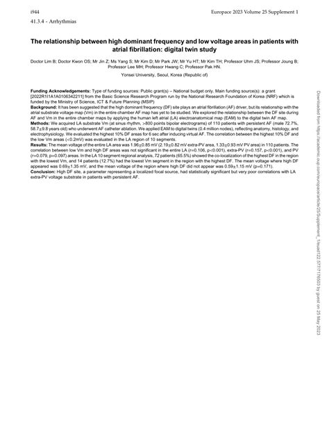 Pdf The Relationship Between High Dominant Frequency And Low Voltage Areas In Patients With