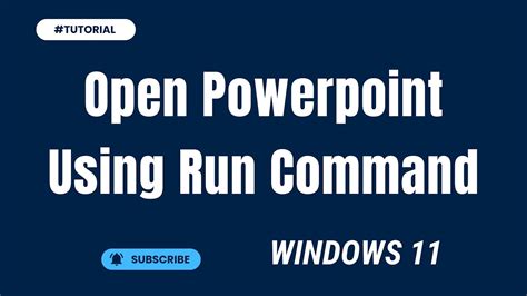 How To Open Powerpoint Using Run Command Youtube