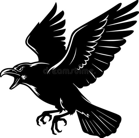 Desenho Da Silhueta Animal Preto E Branco Com Raiva Vetor Ilustração