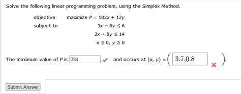 Solved Solve The Following Linear Programming Problem Using