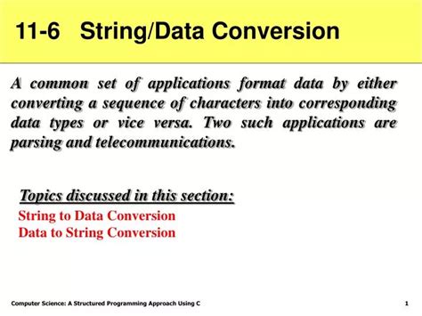 PPT String Data Conversion PowerPoint Presentation Free Download ID