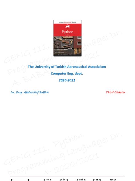 Chapters 3 Pdf Boolean Data Type Control Flow