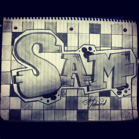 The Name Sam In Bubble Letters