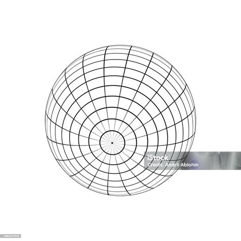 3d 구 와이어프레임 궤도 모델 구형 격자 공 경도와 위도 평행선과 자오선이 흰색 배경에 분리된 지구 지구 그림 3차원 형태에 대한 스톡 벡터 아트 및 기타 이미지 Istock