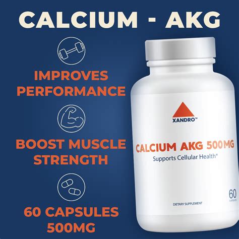 Xandro Lab Calcium Akg 60s 500mg Boost Muscle Growth Muscle Recovery