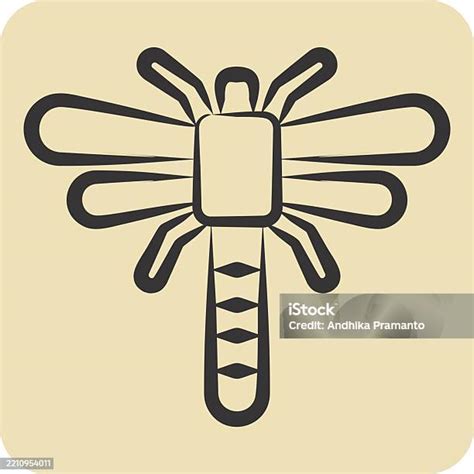 아이콘 잠자리 곤충 기호와 관련이 있습니다 손으로 그린 스타일입니다 디자인 편집 가능 곤충에 대한 스톡 벡터 아트 및 기타 이미지 Istock