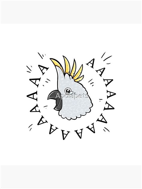 Screaming Cockatoo Pin By Apolapets Redbubble