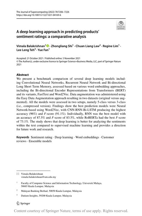A Deep Learning Approach In Predicting Products Sentiment Ratings A