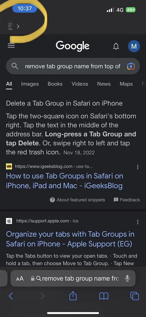 Is It Possible To Remove Tab Group Name From The Top Of The Tab In Safari It Takes Up More