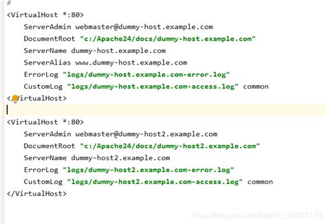 apache配置虚拟主机（附查询自己ip地址、通过ip地址访问站点、修改localhost根路径步骤） apach更换绑定内网ip csdn博客