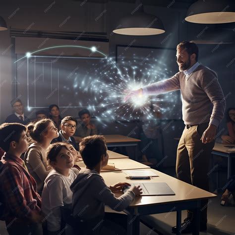 Premium Ai Image Physics Teacher Teaching The Speed Of Light