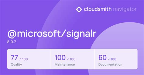 Microsoft Signalr 8 0 7 Npm Package Quality Cloudsmith Navigator