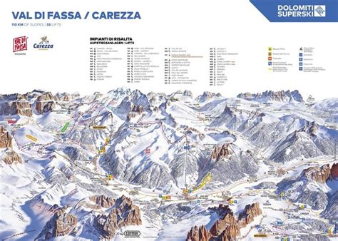Vigo Di Fassa Skigebied Pistekaart Val Di Fassa Carezza