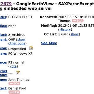 An Example Of Metadata From A Bug Report Download Scientific Diagram