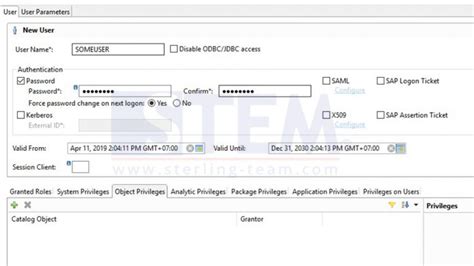 How To Create HANA Database User