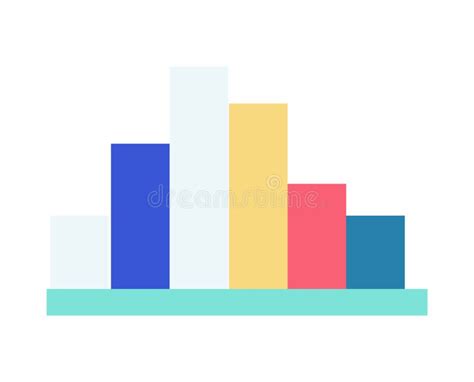 Minimalist Bar Chart Vector Illustration Simple Flat Data Graph Colorful Statistical