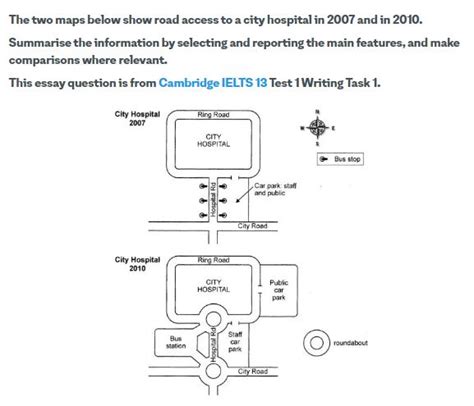Band 65 Sample The Two Maps Below Show Road Access To A City Hospital