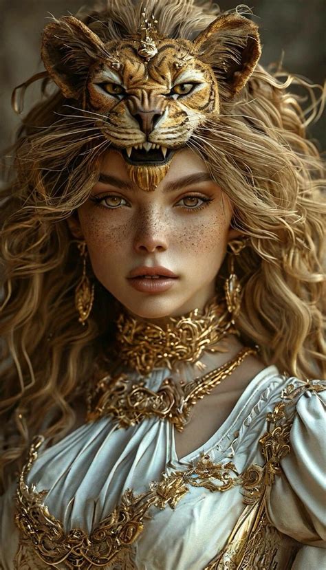 девушка львица в 2025 г Портрет Знаки зодиака Медальоны