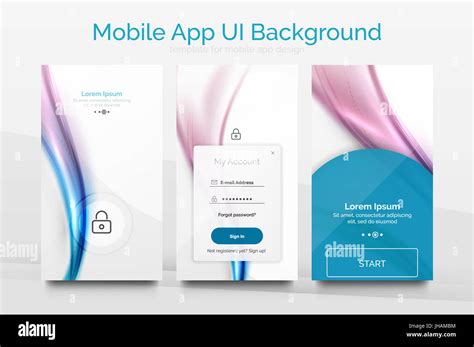 Mobile Application Interface Background User Interface Ui Smartphone Screen Mockup Gui