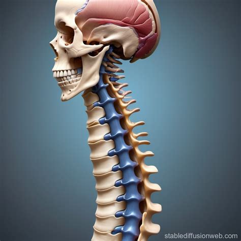 Realistic Medical Illustration Of Human Spinal Column Stable Diffusion Online