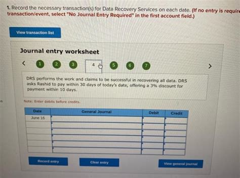 solved required information problem 5 2b record transactions