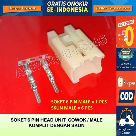 Toyota Daihatsu 6 Pin Male Car Audio Connector Socket Oem 6 Pin Socket Set Toyota Avanza Xenia