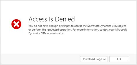 Dynamics Crm 2013 Access Denied Seclibaccesscheckex Failed” Error And Resolution Msdyncrm