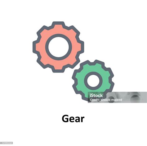 기어 벡터 채우기 윤곽선 아이콘 간단한 스톡 일러스트 스톡 0명에 대한 스톡 벡터 아트 및 기타 이미지 0명 10 3차원 형태 Istock