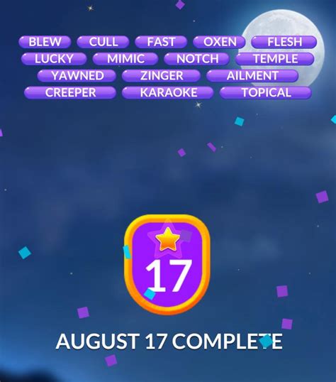 Word Stacks August 17 2023 Daily Puzzle Answers