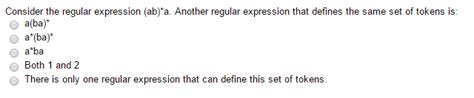 Solved Consider The Regular Expression Aba Another
