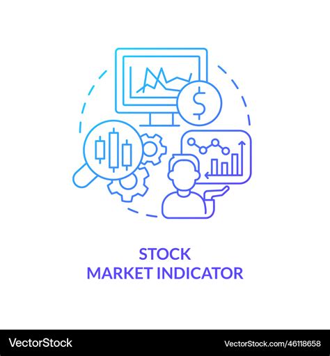 Stock Market Indicator Blue Gradient Concept Icon Vector Image