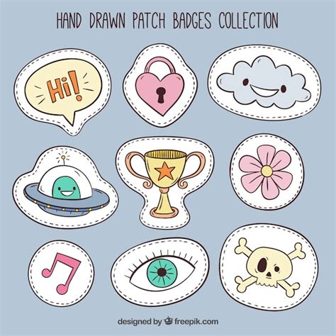 Free Vector Collection Of Cute Patches