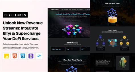 The Elyfi Token Tailwind Css And Bootstrap Website Template