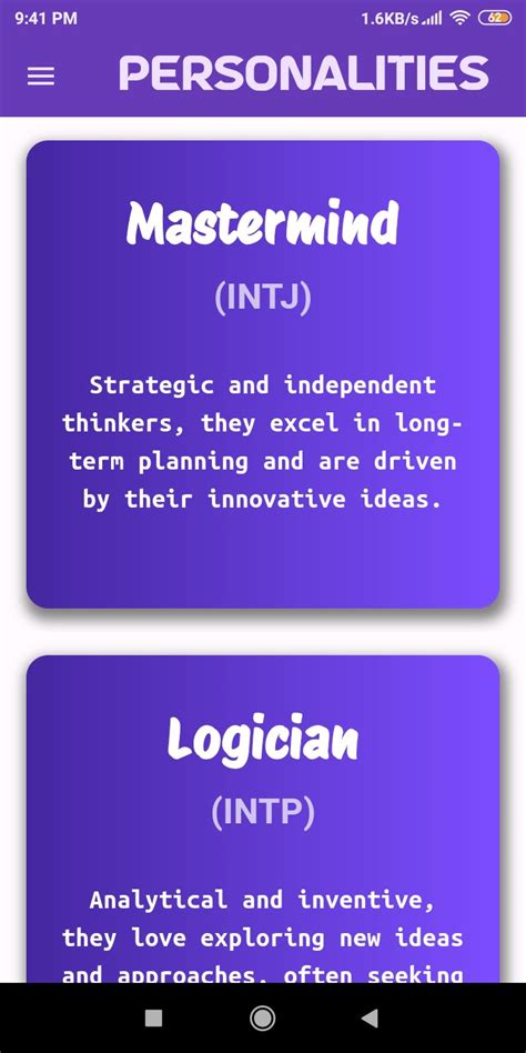 Mbti Personality App Apk For Android Download