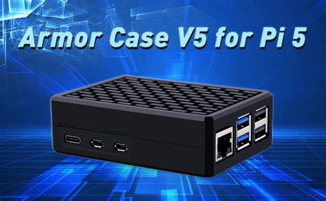 Geeekpi Armor Case V5 For Pi 5 Aluminum Case For Raspberry Pi 5