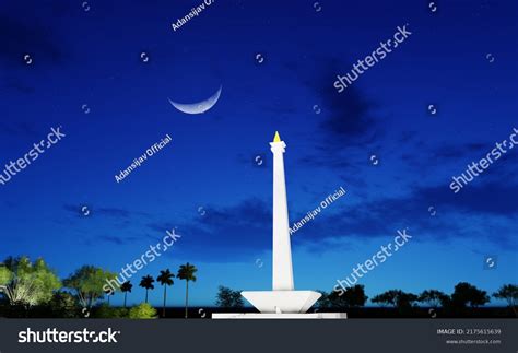 Park Night Called Monumen Nasional Monas Stock Illustration 2175615639 Shutterstock