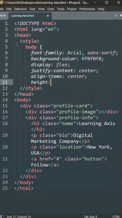 Name Card Code In Html Css Codingin17 Html Shorts Youtube
