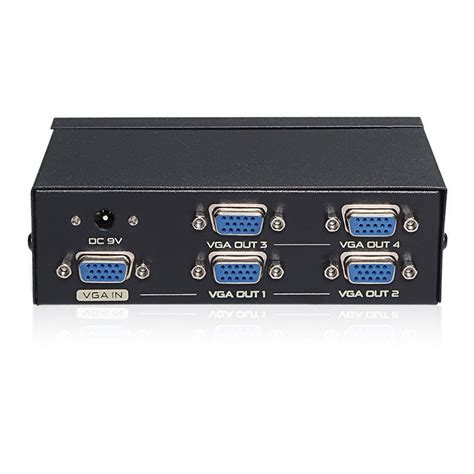กลองเเยกจอ กลองขยายจอภาพ BoxเเยกจอภาพVGA 4 Port Monitor Switch VGA SVGA Video Splitter Box VGA