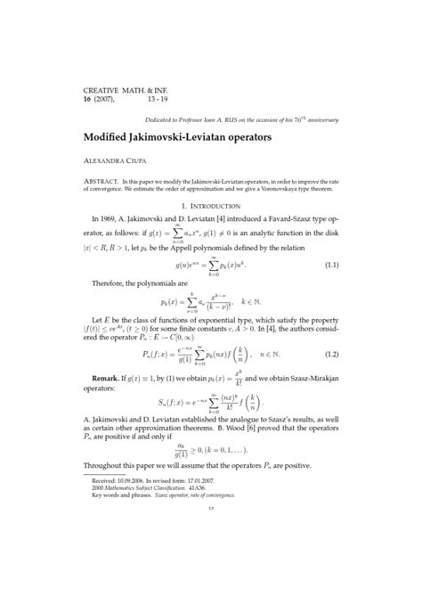 Modified Jakimovski Leviatan Operators