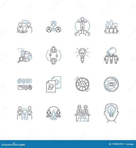 Digital Strategist Line Icons Collection Analytics Branding Content Conversion Customer