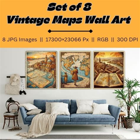 Vintage Map Wall Art At Zoe Oatley Blog