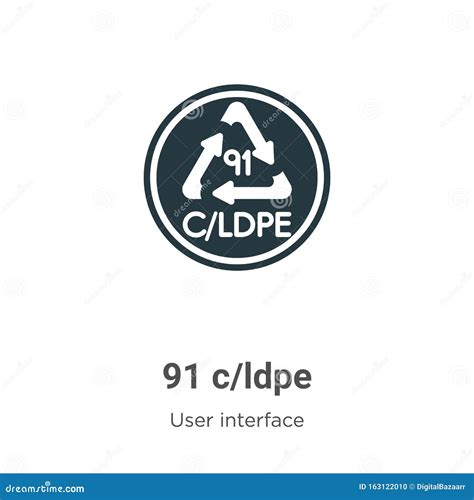 91 C Ldpe Vector Icon On White Background Flat Vector 91 C Ldpe Icon Symbol Sign From Modern