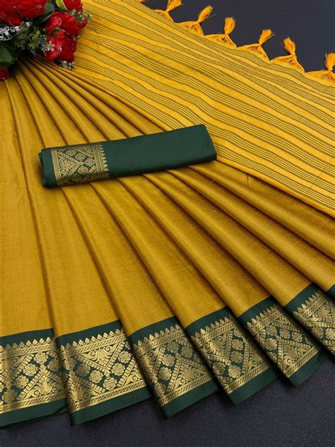 Cotton Silk Saree Exclusive Border Design